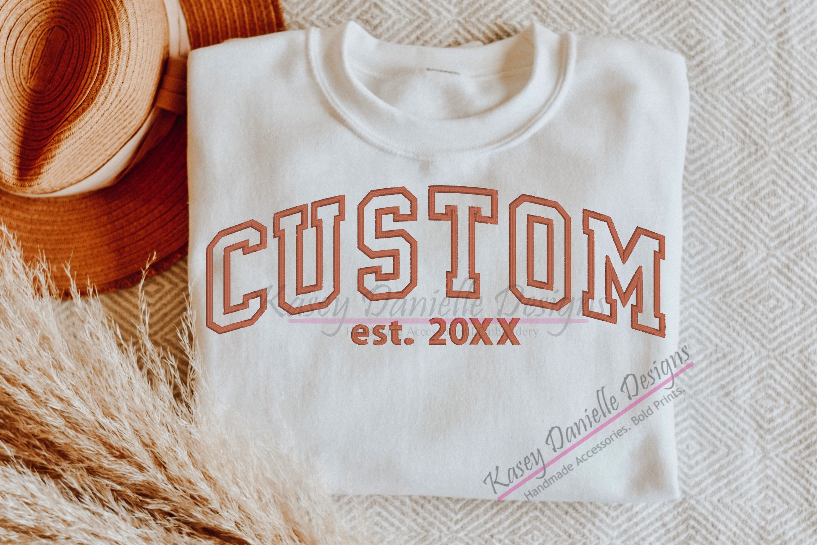 Custom Embroidered Crewneck, Custom Embroider Sweatshirt, Personalized ...